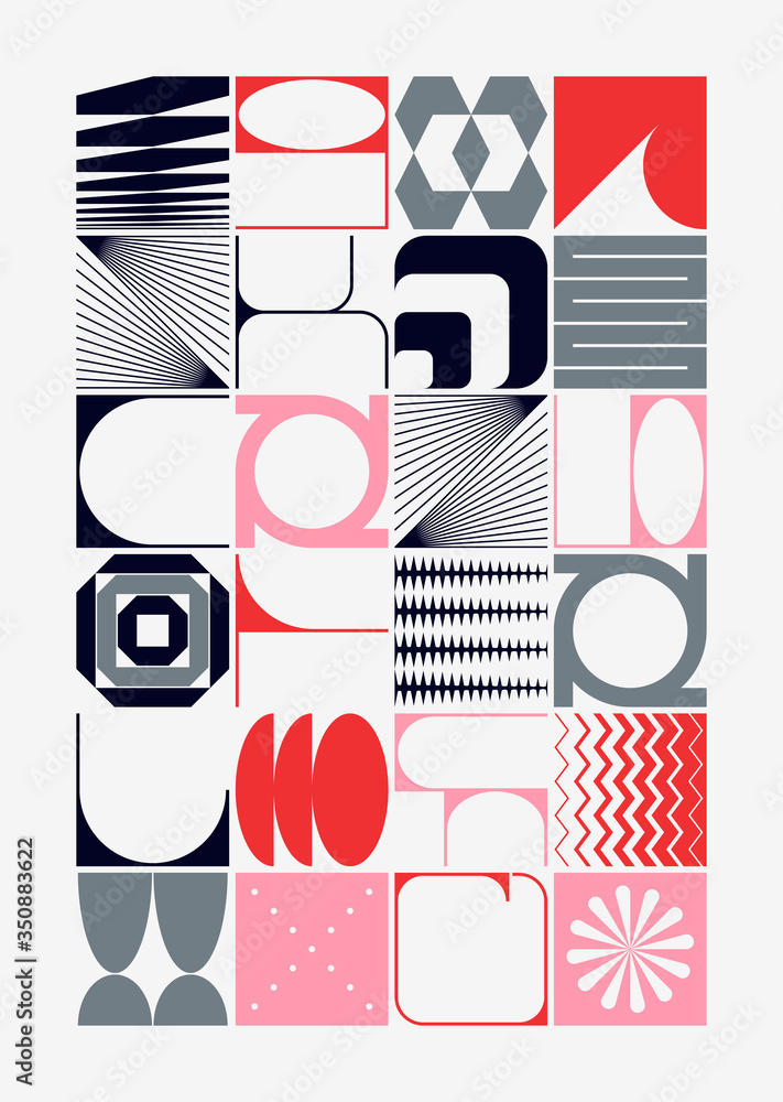 Swiss Design Style Vector Poster Template Stock Vector | Adobe Stock