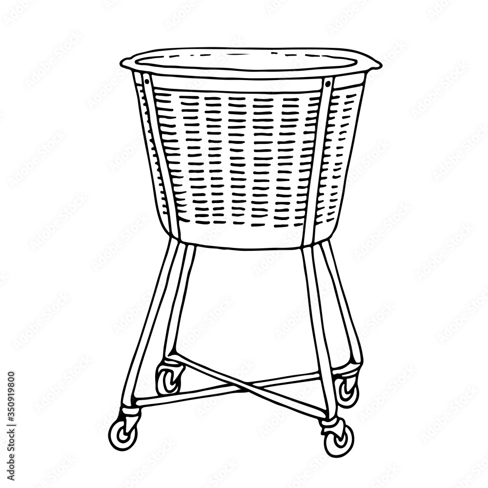 Clean Laundry Basket Clip Art