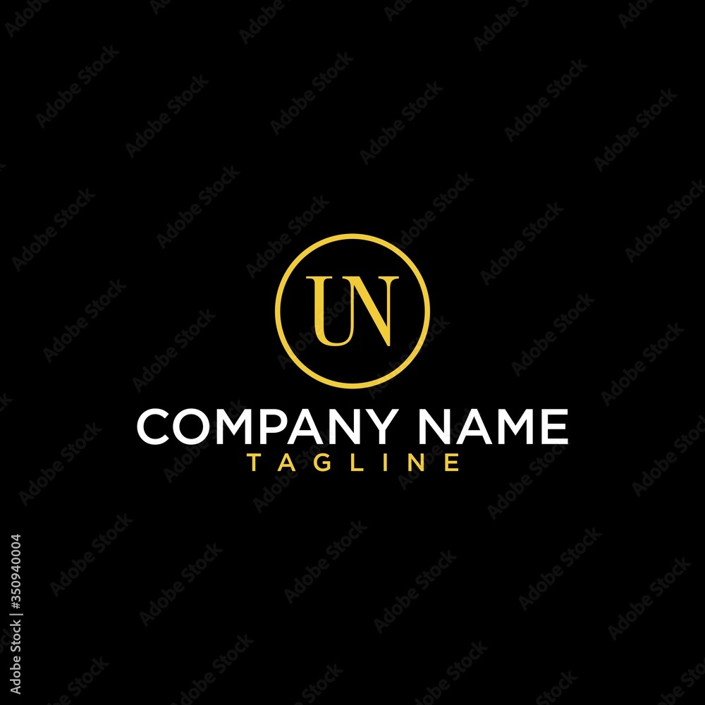 Letter UN logo luxury Stock Vector | Adobe Stock