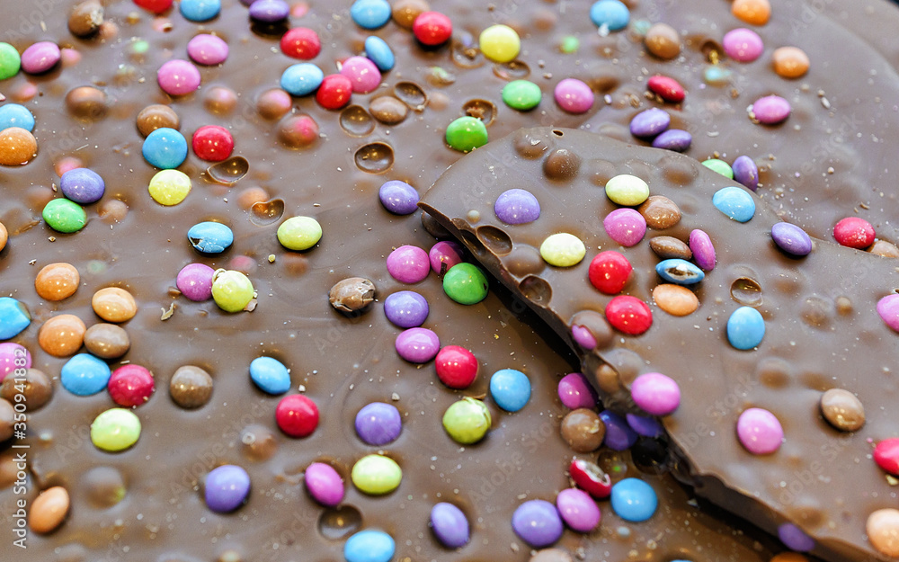 Swiss chocolate bars with candy in Zurich reflex Stock Photo | Adobe Stock