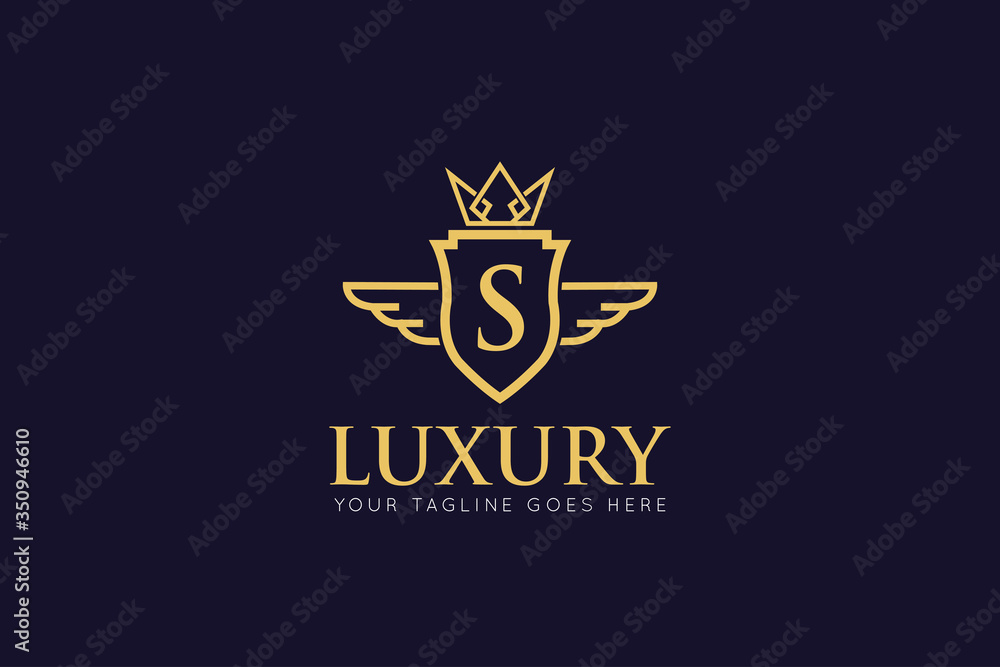 initial letter s crown logo and icon vector illustration design ...