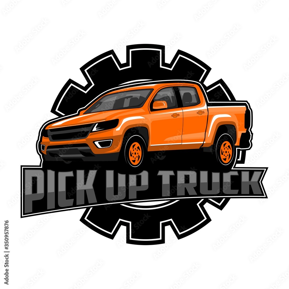 pick up logo design vector Stock Vector | Adobe Stock