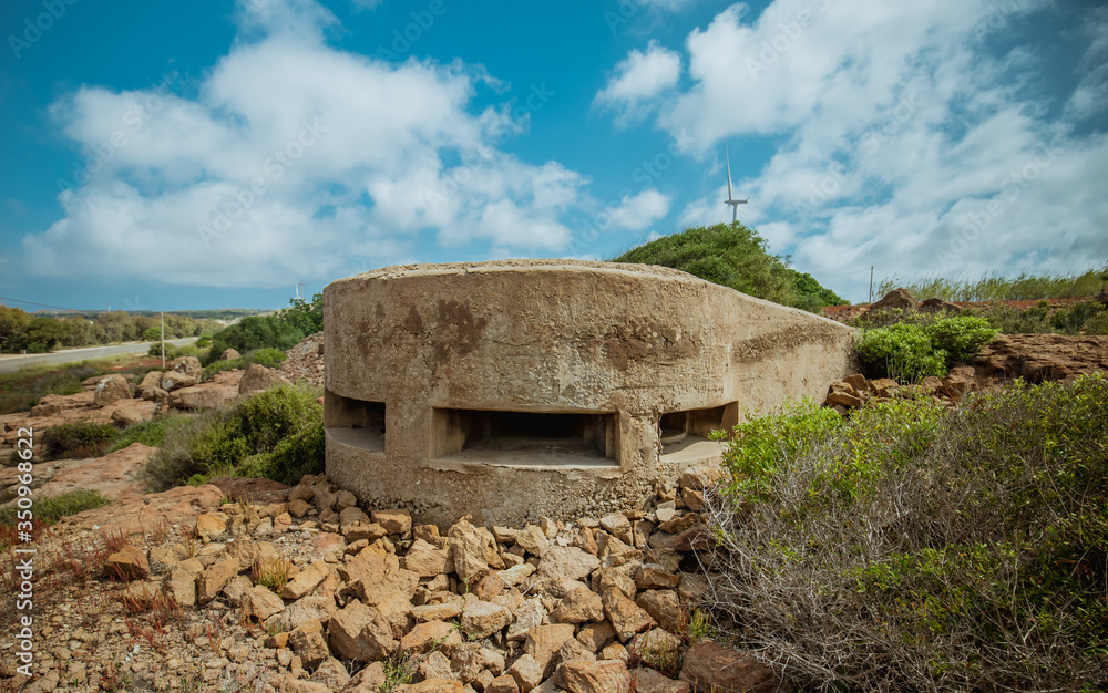 reinforced concrete bunker from the Second World War and located on the ...