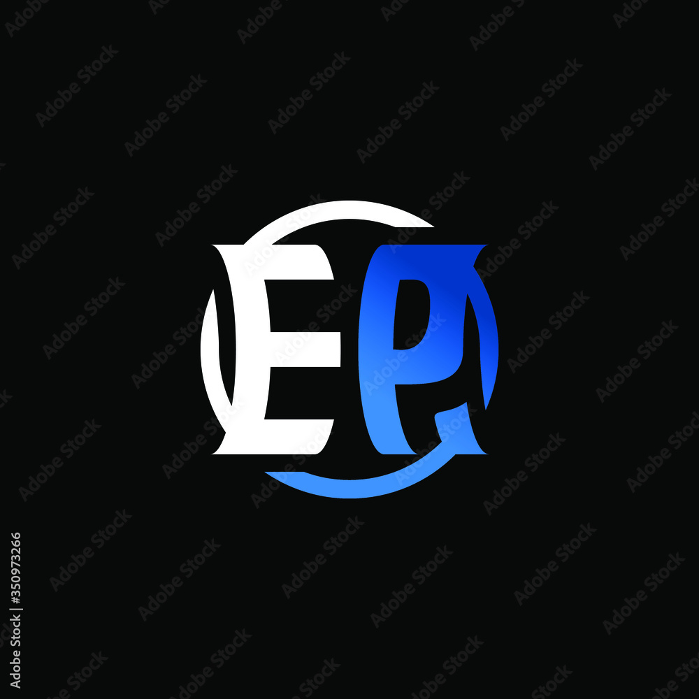 Initial Letter EP Circle Logo Design Stock Vector | Adobe Stock