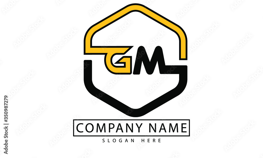 GM G M Letter Logo Design Creative Modern Letters Vector Stock Vector ...