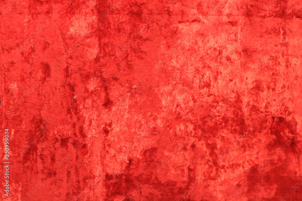 Red velvet texture background. Vivid red colorful cloth surface, empty ...
