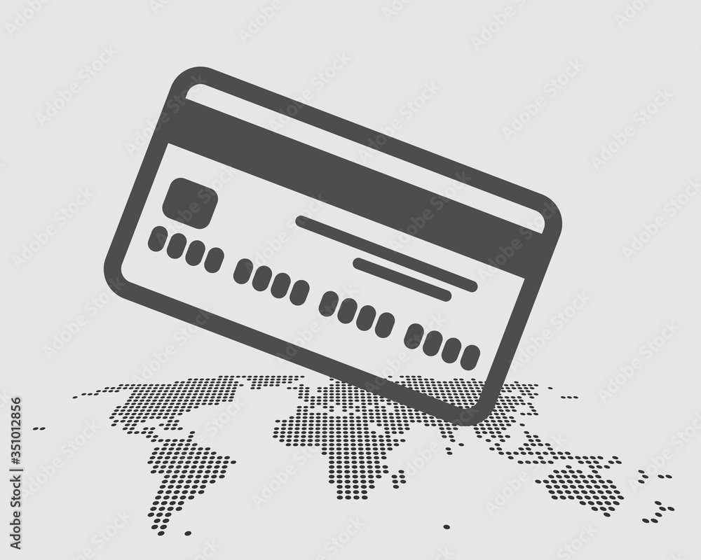 Pay with card all of the world - Vector Business payment illustration ...