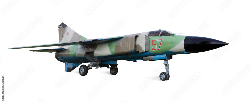 Soviet supersonic fighter-bomber Mig-23, built in the sixties Stock ...