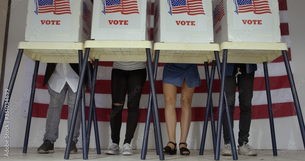 MS Legs of two men and two women of various demographics as they stand ...