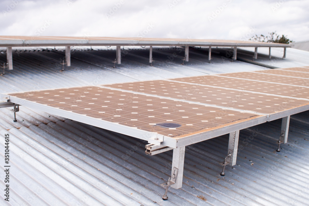 Maintenance of a solar plant after a sandstorm in Africa Tanzania ...