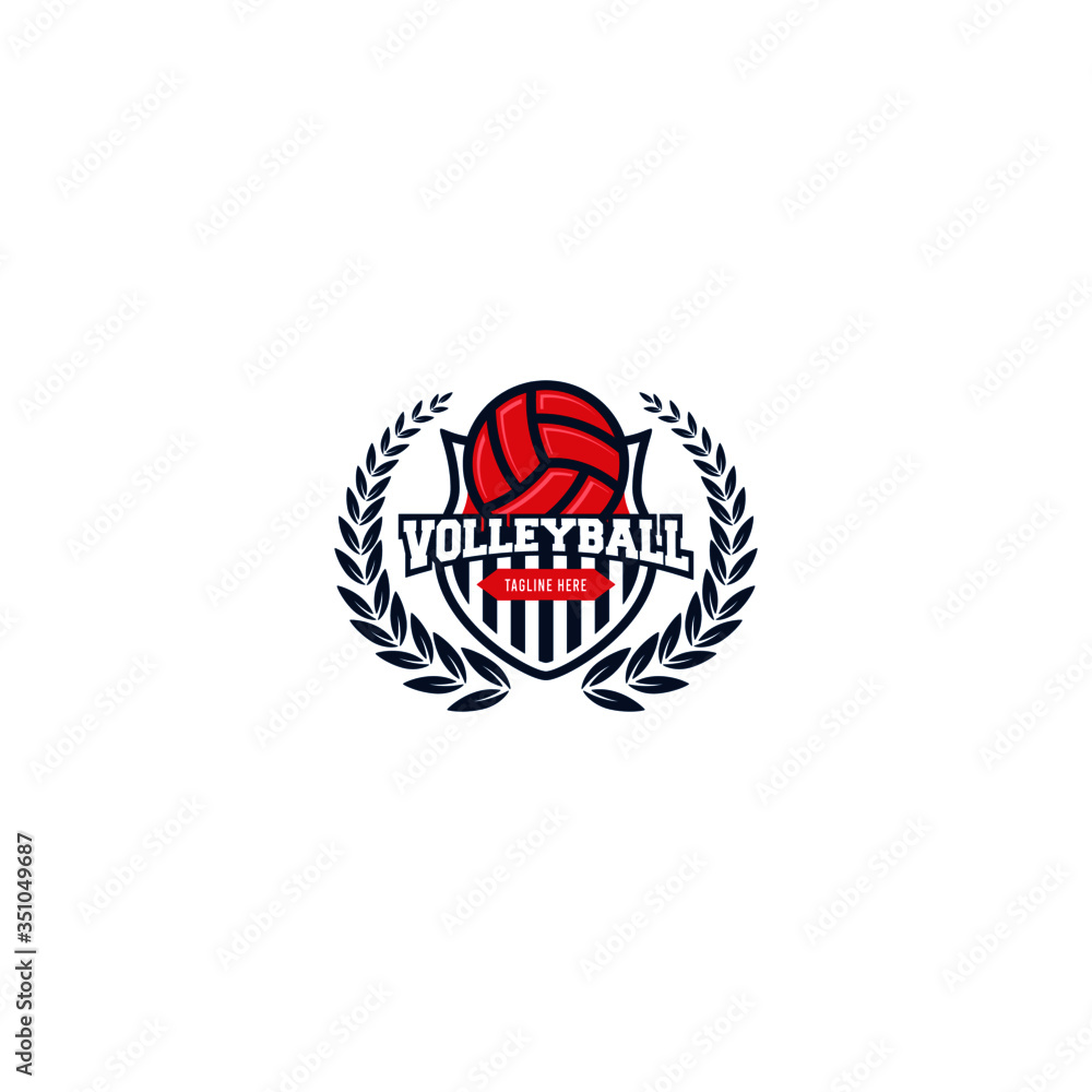 Volleyball championship logo, emblem, icons, designs templates with ...