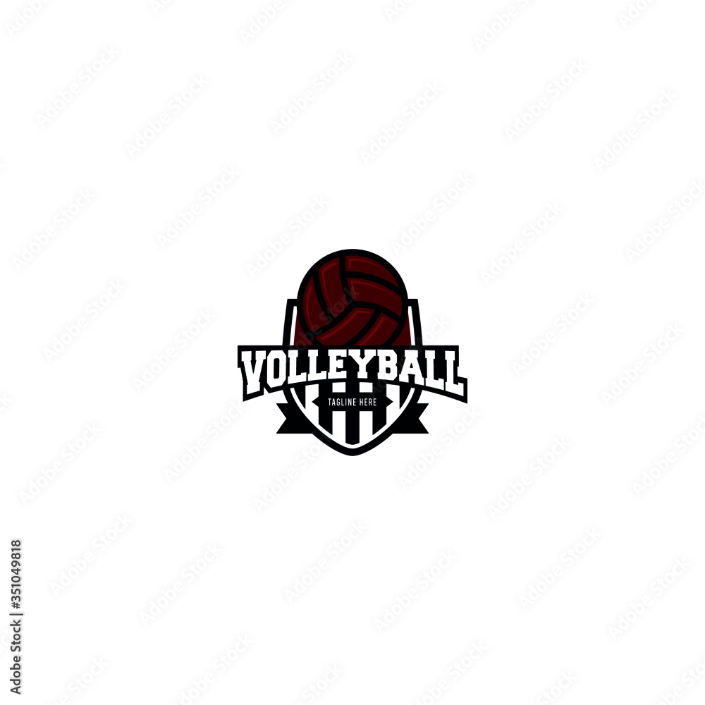 Volleyball championship logo, emblem, icons, designs templates with ...