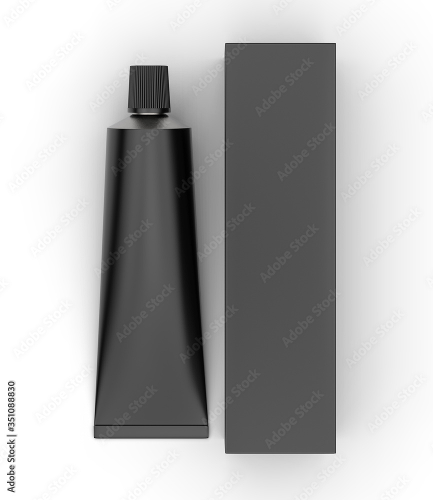 Blank industrial adhesive silicone sealant glue sump tube with paper ...