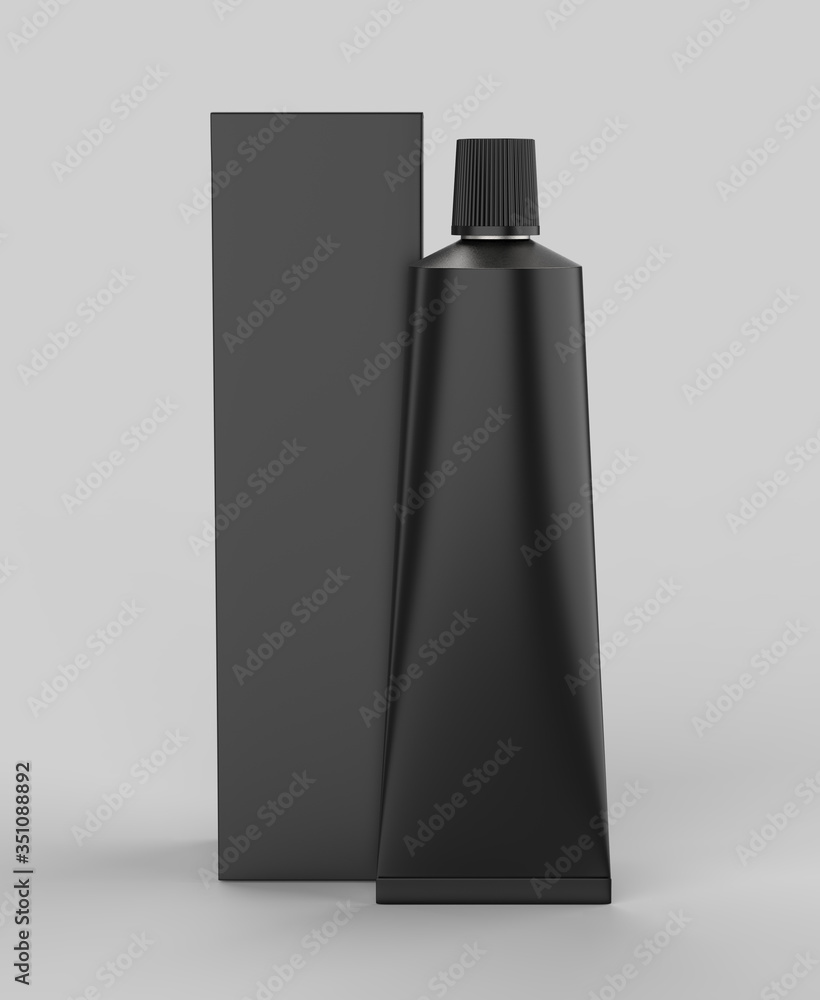 Blank industrial adhesive silicone sealant glue sump tube with paper ...