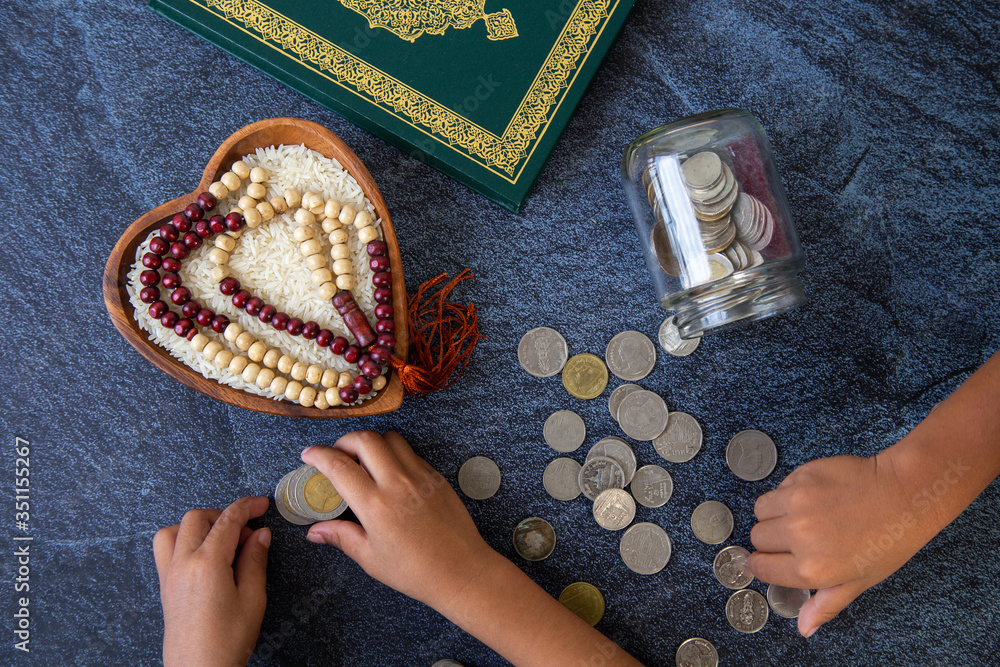 ZAKAT donation for Muslim according to religious principles during the ...