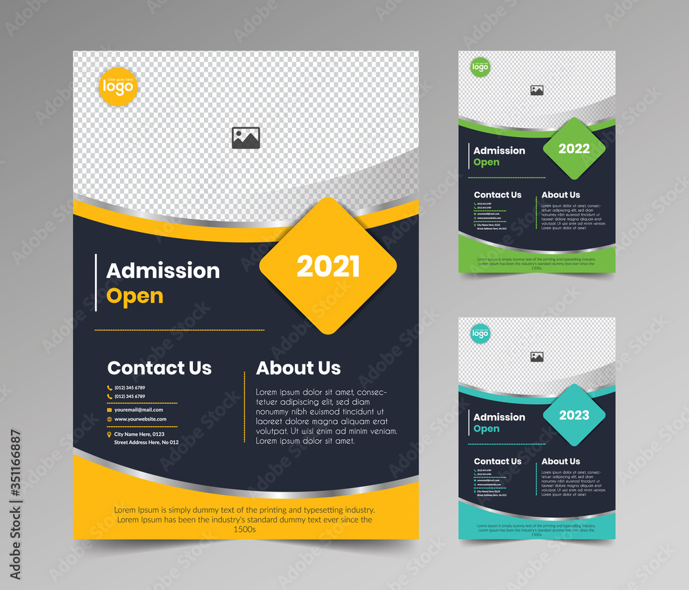 Admission Open Flyer Template Design Stock Vector | Adobe Stock