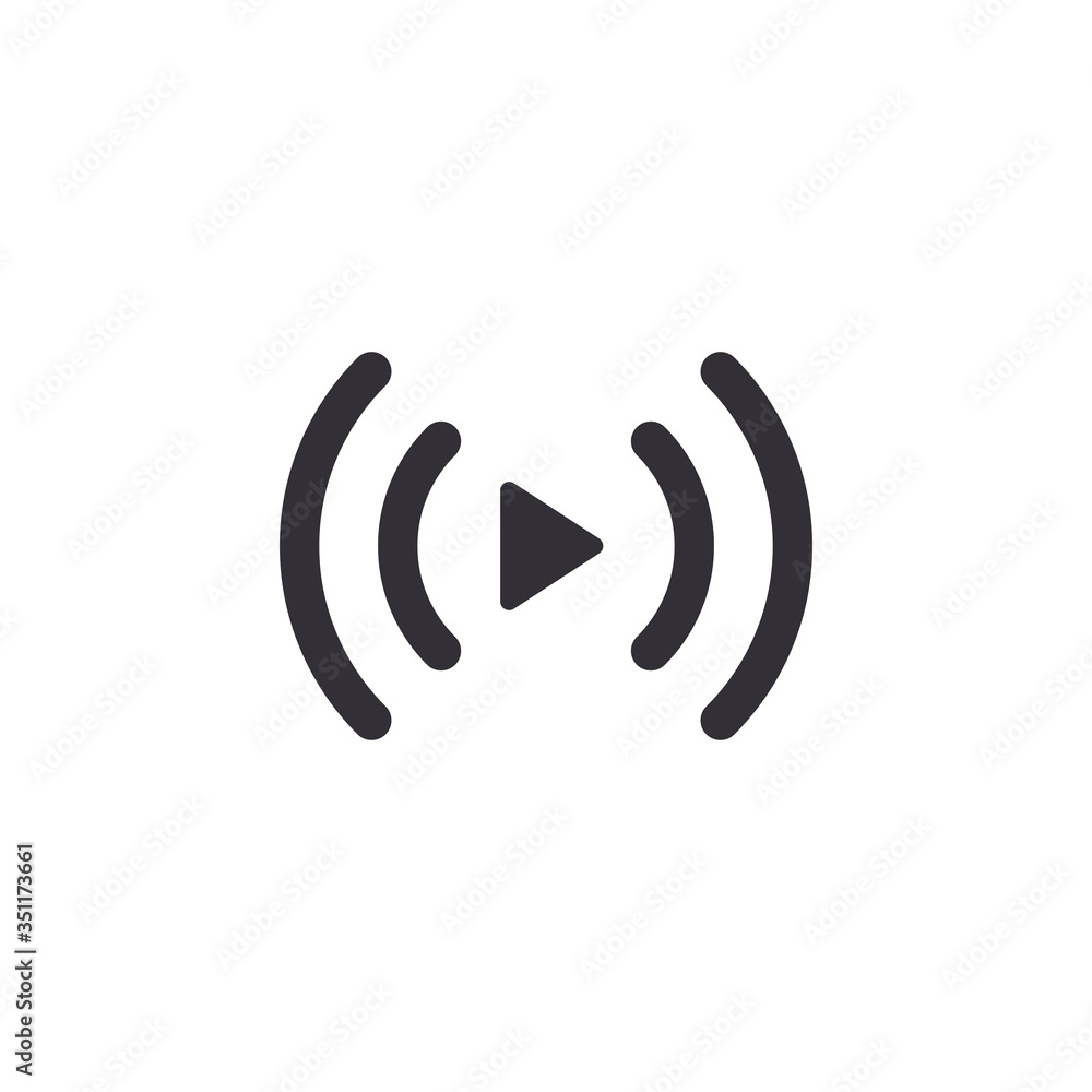 Play button icon. Live symbol modern, simple, vector, icon for website ...