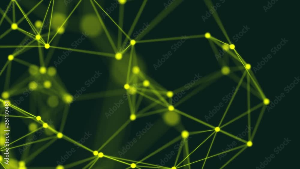 Digitalization Abstraction Waving Backdrop Blurred Animated of Particle ...