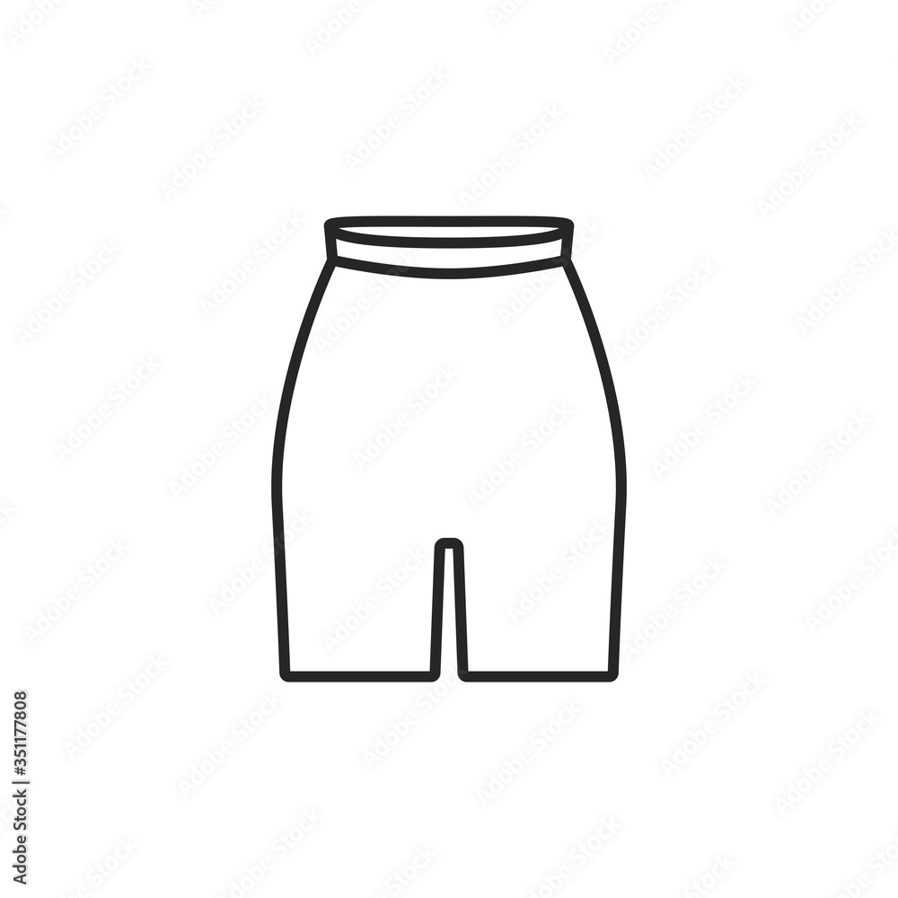 Vetor de Short mid thigh icon. Feminine short symbol modern, simple ...
