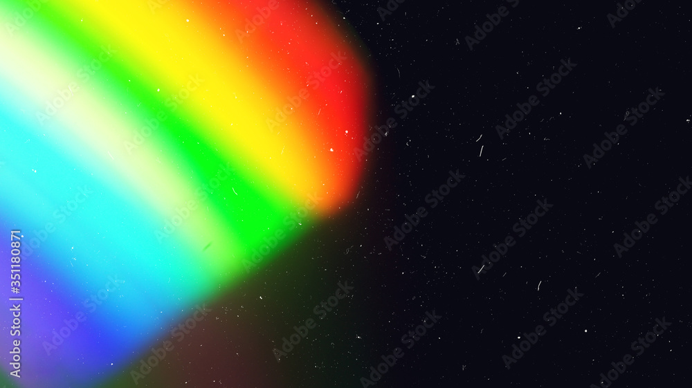 Rainbow Lens Optical Flare Film Dust Overlay Effect Vintage Abstract ...