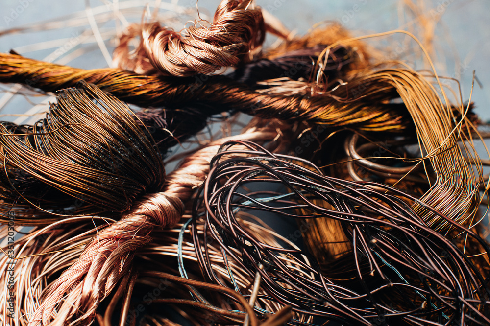 Copper scrap metal, wire, windings of motors and transformers ...