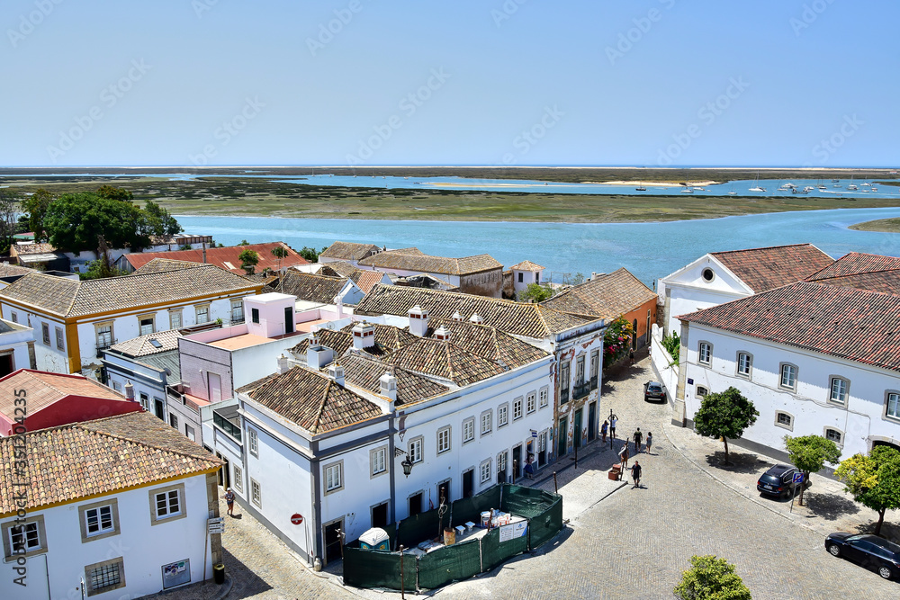 Faro / Algarve, Portugal: View from the observation deck of the ...
