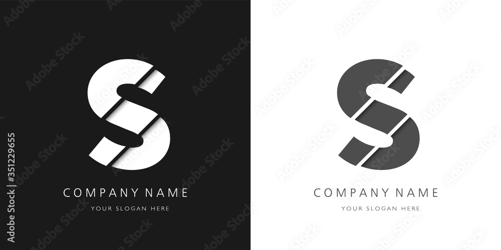s logo modern letter broken design Stock Vector | Adobe Stock