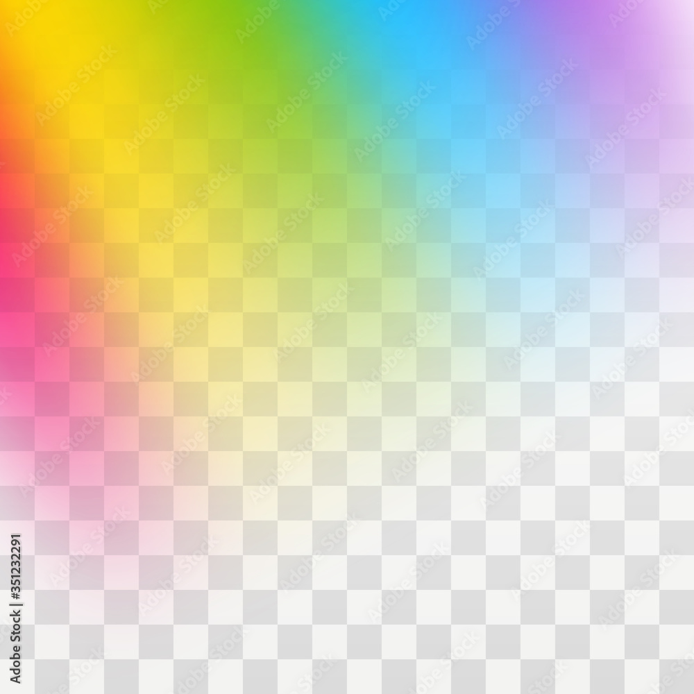 Rainbow gradient design element on transparent background Stock Vector ...