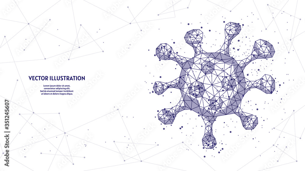 Close-up viral infection under the microscope. Virus research concept ...