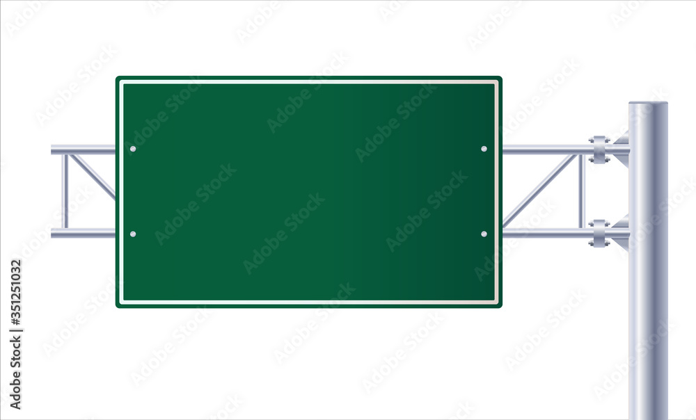 Highway road sign. Road traffic signs on white background. Stock Vector ...