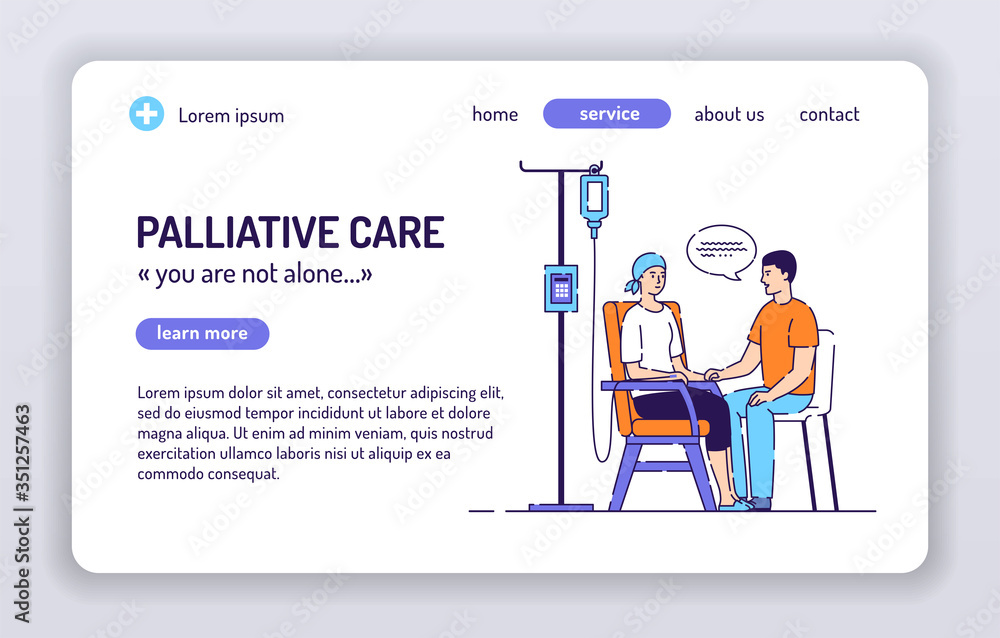 Palliative care brochure template. Cancer treatment cover design ...