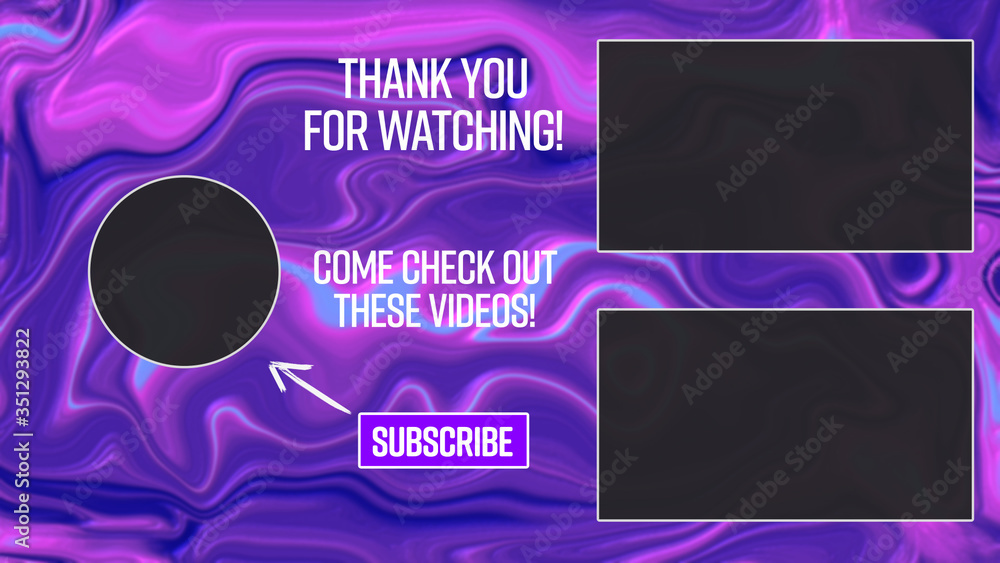 Abstract Liquid End Card Stock Template | Adobe Stock