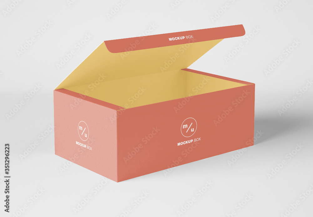 Opened Box Mockup Stock Template | Adobe Stock
