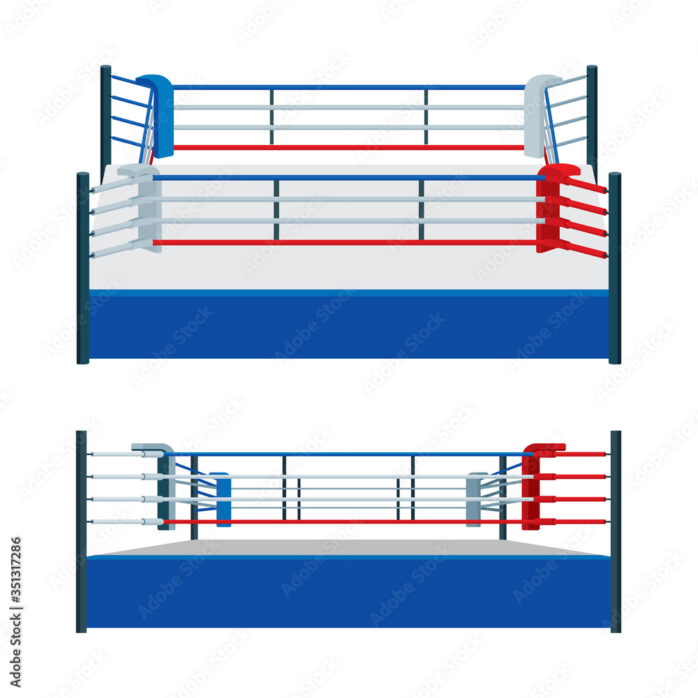 Boxing ring. Boxing ring vector illustrations collection. Part of set ...
