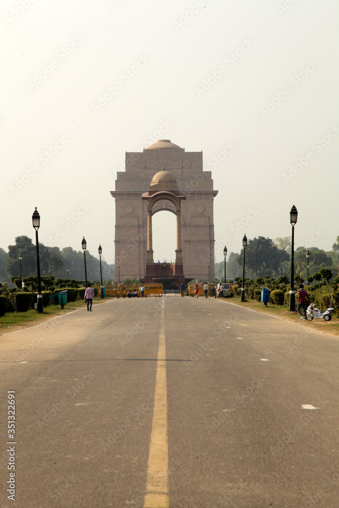 The India Gate, situated in the heart of New Delhi, is the national ...
