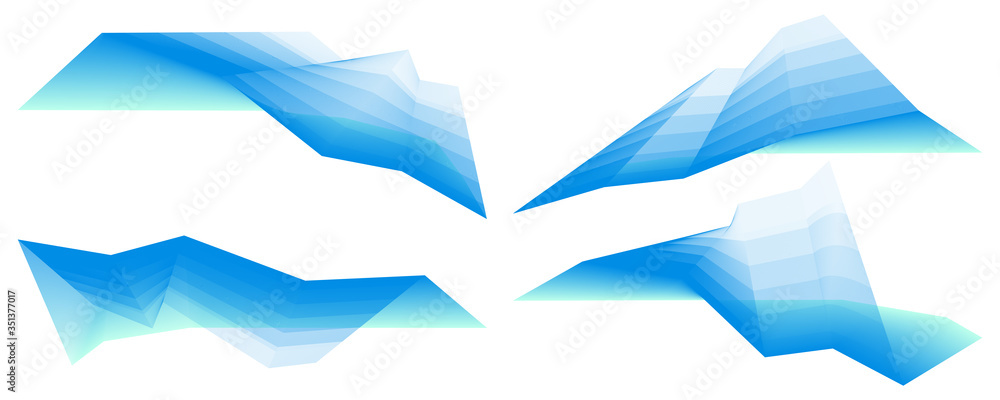 Abstract translucent geometric shapes with acute angles Stock Vector ...