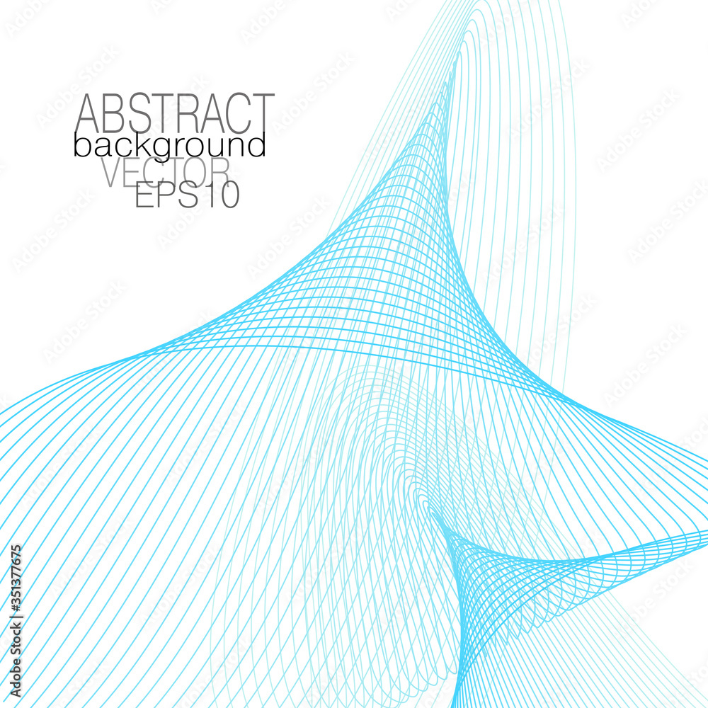 Blue line art techno background. Creative vortex pattern. Industrial design concept. Vector ...