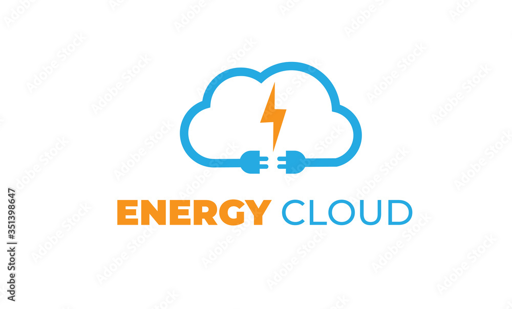Illustration ENERGY LOGOS with modern concept, Energy, and the cloud ...