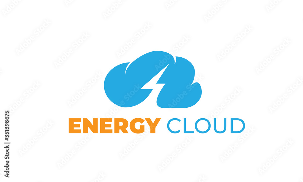 Illustration ENERGY LOGOS with modern concept, Energy, and the cloud ...