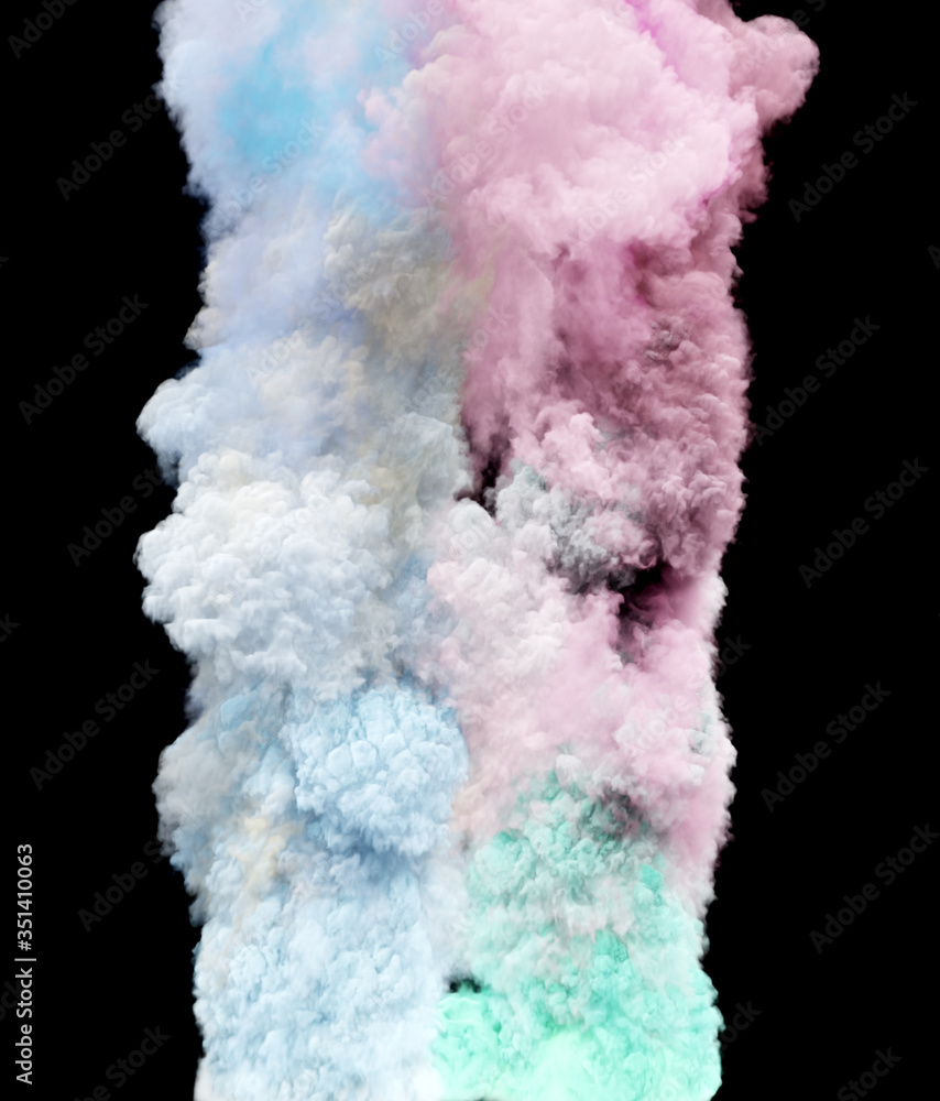Colorful clouds, smoke effect flowing with turbulences and speed. Cloud ...
