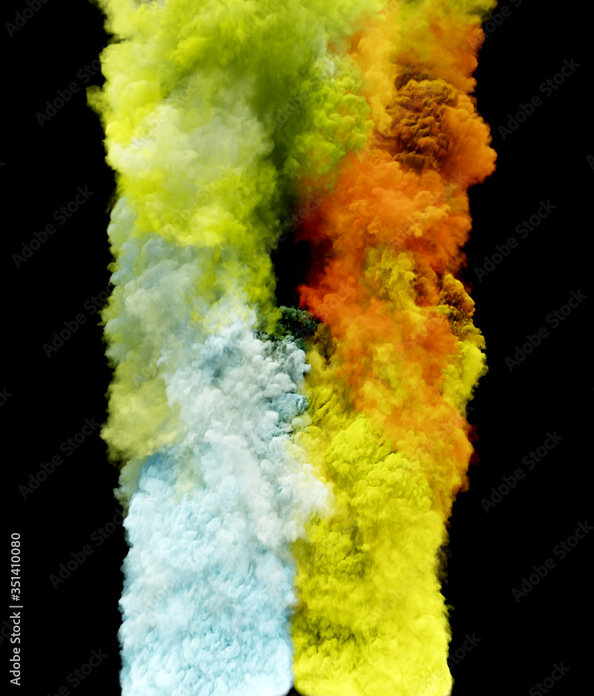 Colorful clouds, smoke effect flowing with turbulences and speed. Cloud ...