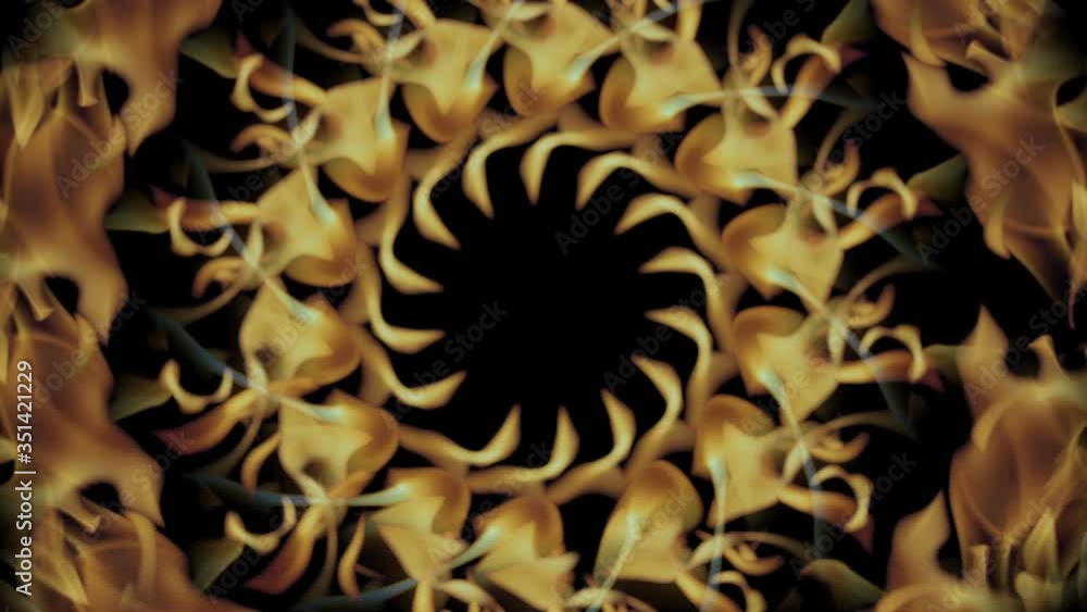 Fire Flames Igniting And Burning - Slow Motion. A line of real flames ...