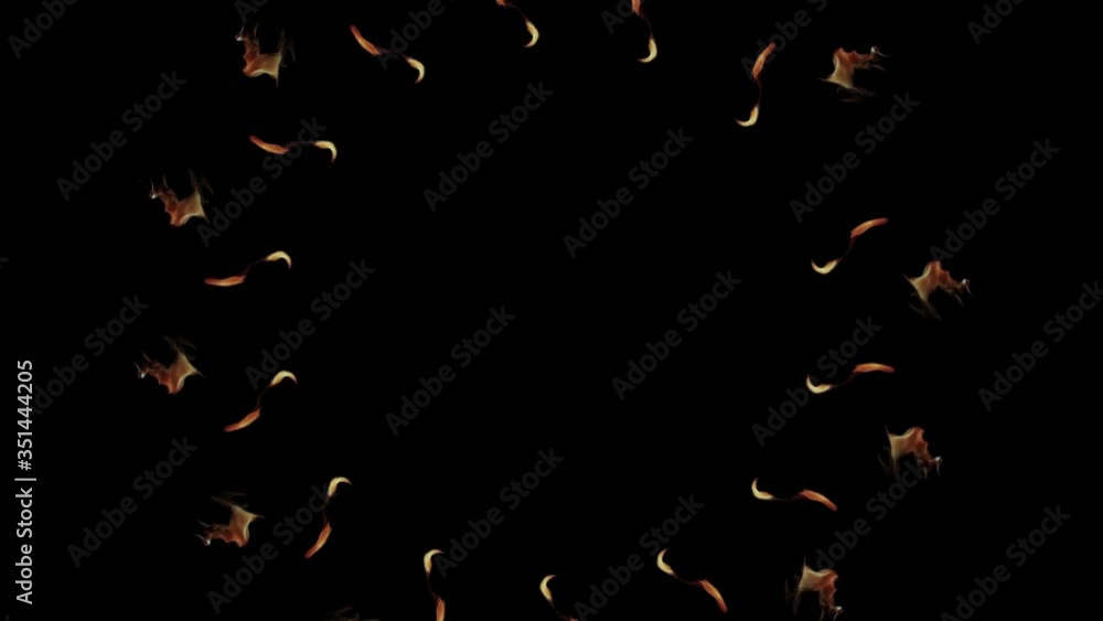 Fire Flames Igniting And Burning - Slow Motion. A line of real flames ...