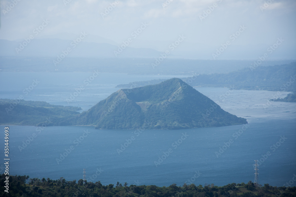 Taal Volcano In Taal Lake, the second most active volcano in the ...