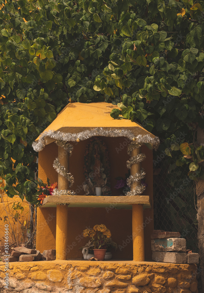 Miraflores, Mexico - 2020 Classic Mexican homemade Altar to worship ...