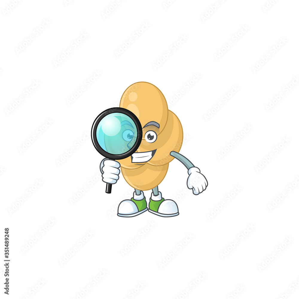 cartoon drawing concept of bordetella pertussis working as a Private ...