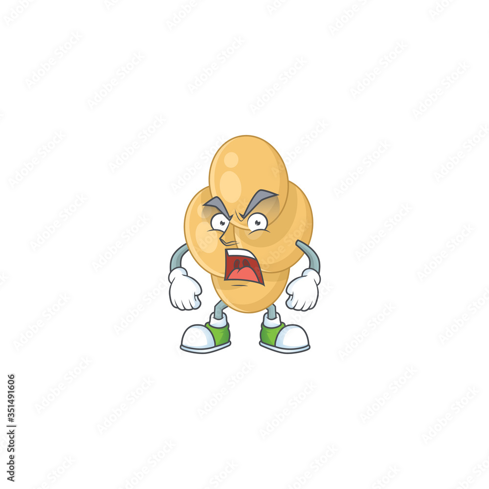Bordetella pertussis cartoon drawing style with angry face Stock Vector ...