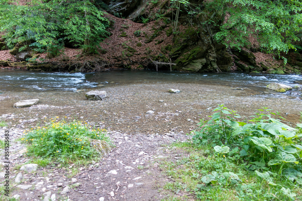 BADEPLATZ IN DER RAABKLAMM . BATHING PLACE IN THE RAAB GORGE Stock ...