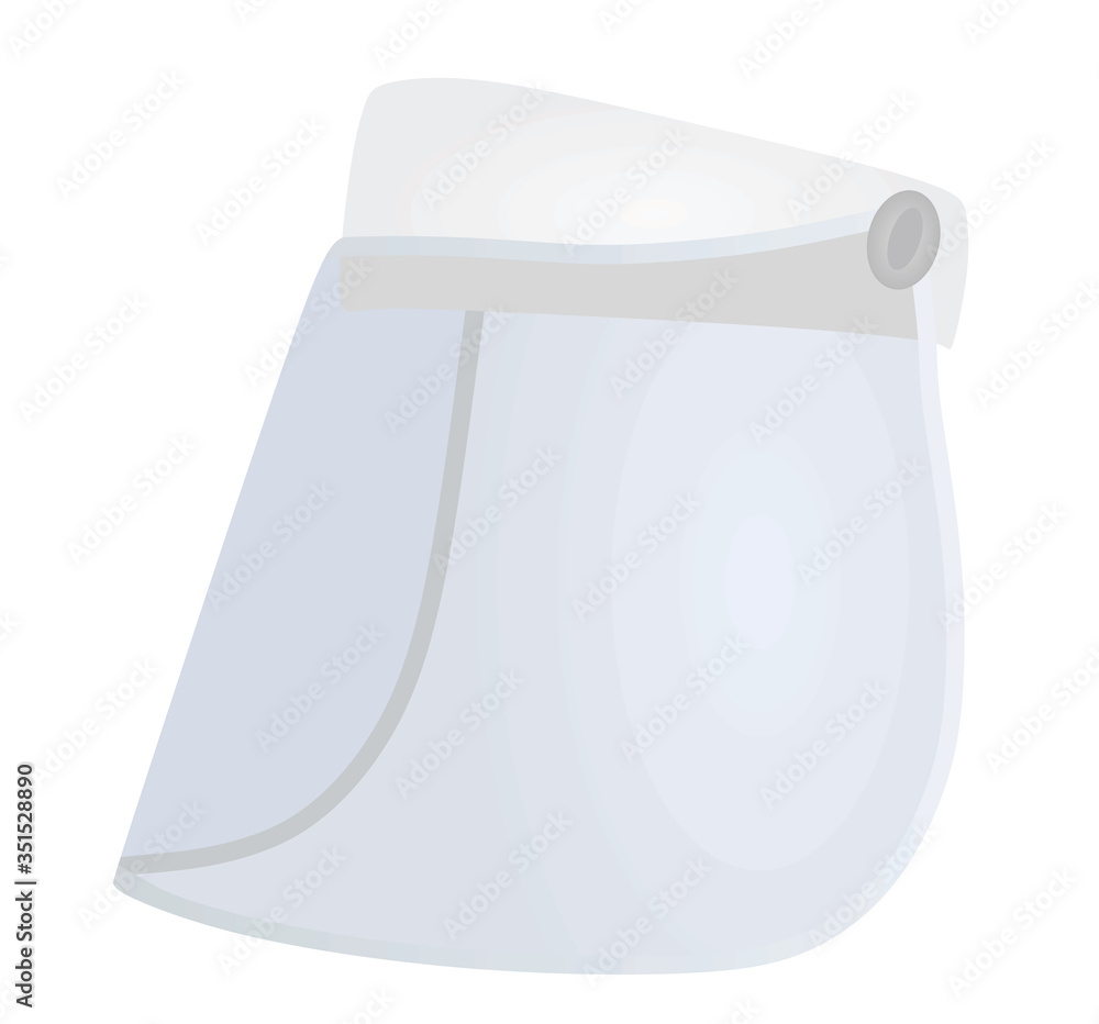 Plastic visor protection. vector illustration Stock Vector | Adobe Stock
