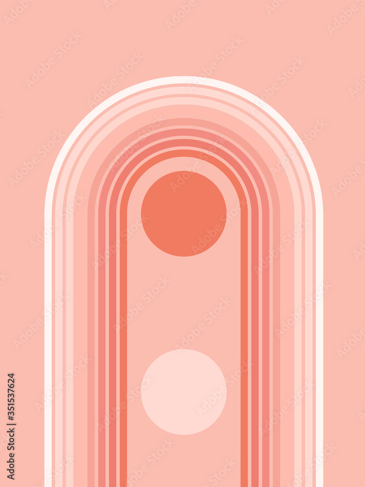 Abstract contemporary aesthetic background with geometric balance ...